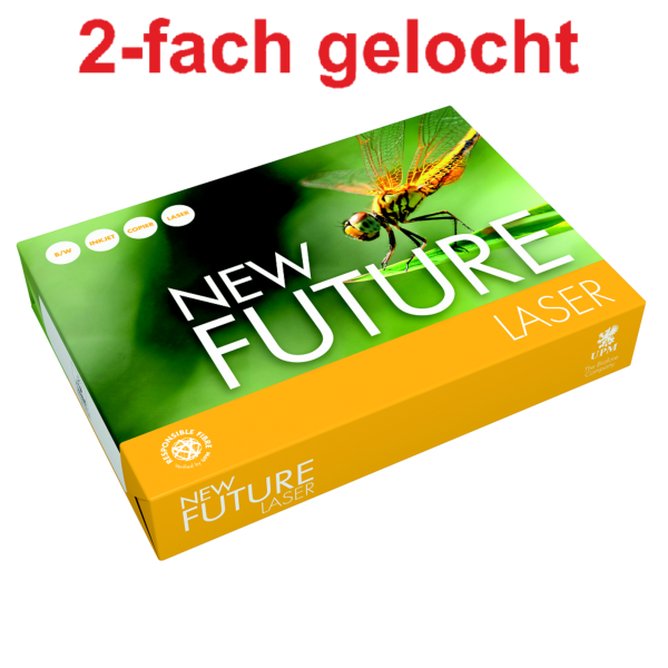 New Future LASER Kopierpapier, 80 g/m² DIN A4, 2-fach GELOCHT, CO₂ ...